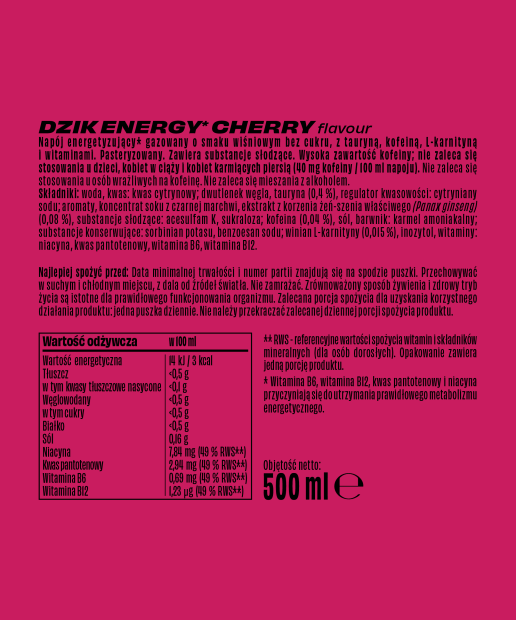 Energetyki, napoje energetyczne, energy drinki | WK DZIK